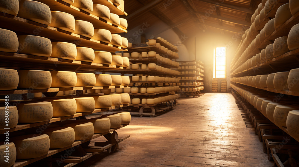 Old cheese factory in Tuscany, Italy. Italian cheese production, A ...