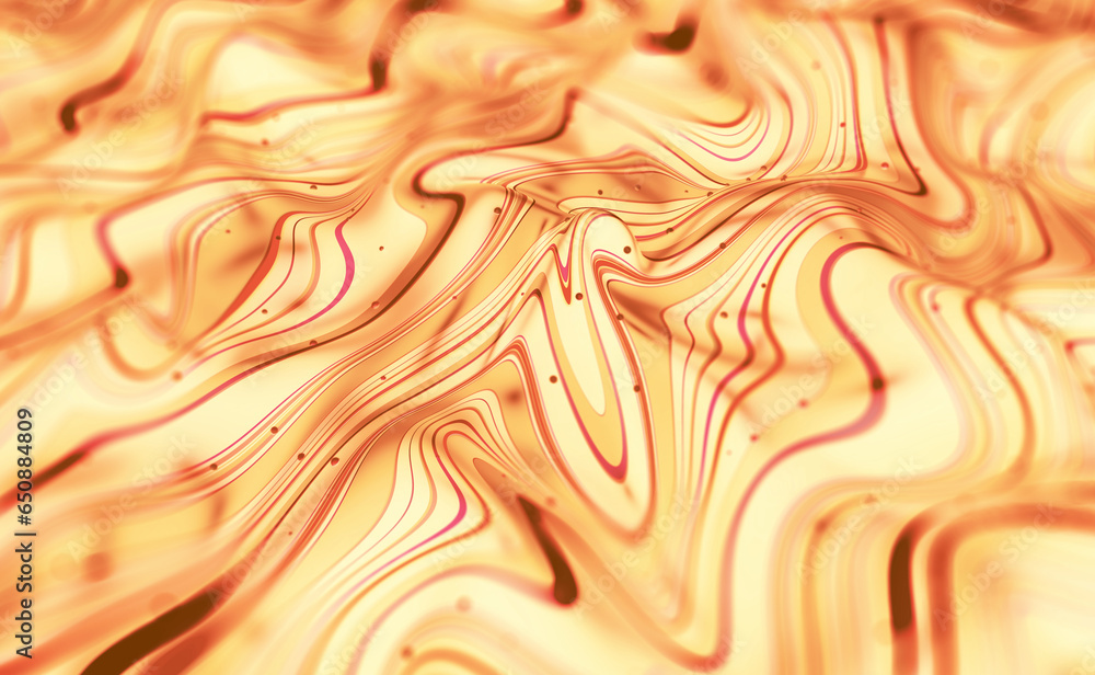 Abstract data swirl. Wavy field of tangled strings 3D illustration. The ...