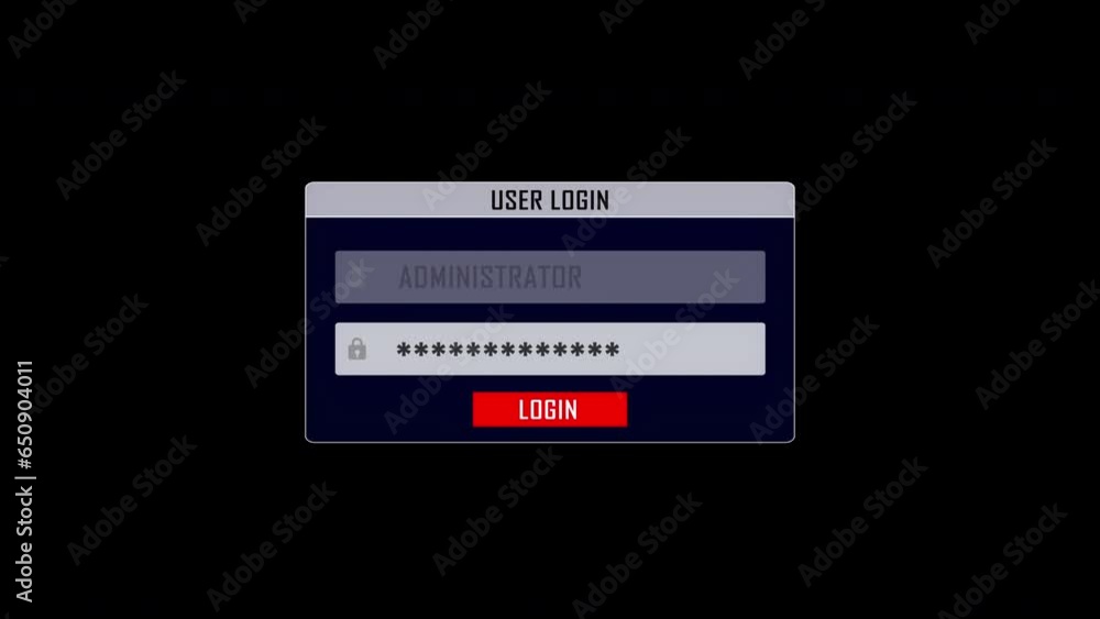 DEEP WEB Text and User Login Interface on Alpha Channel, Animation, Loop vídeo do Stock | Adobe ...