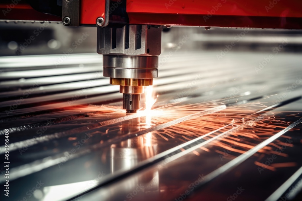 Zoomedin view of a specialized machine applying highpressure water jets ...