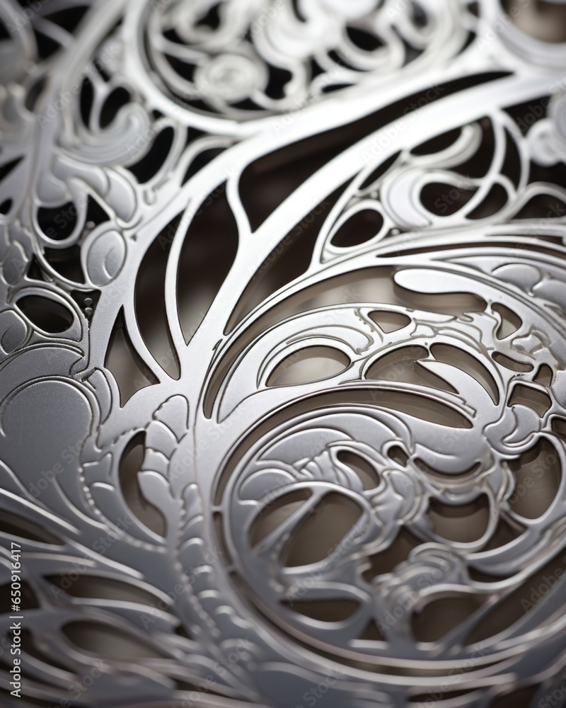 A series of closeup images showcases the intricate etching process on ...