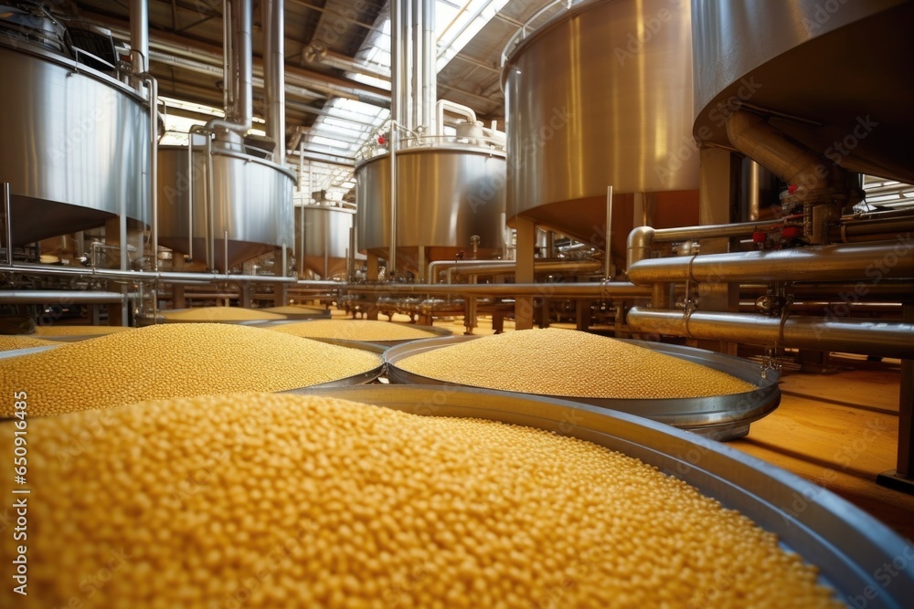 Closeup scene of a biorefinery operation within the renewable fuel ...