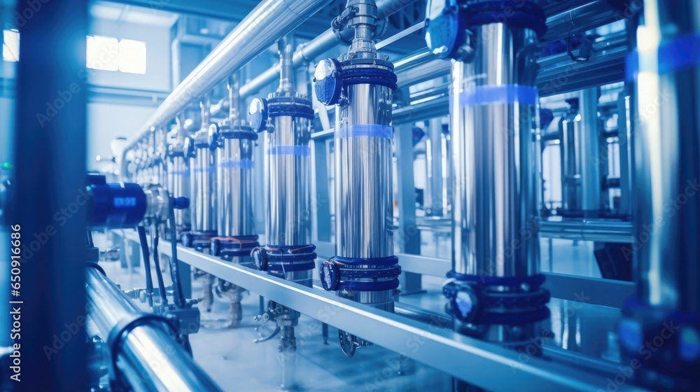 This image focuses on a stateoftheart water treatment facility designed ...