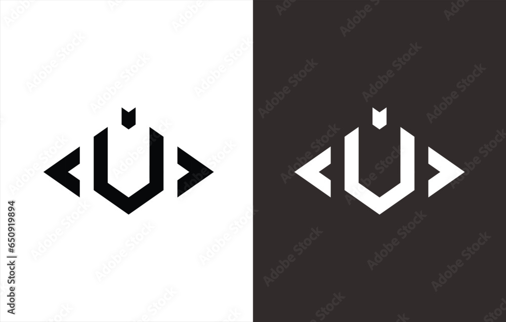 MONOGRAPH LOGO DESIGN THAT SHAPES THE LETTER "U", SUITABLE TO USE FOR ...