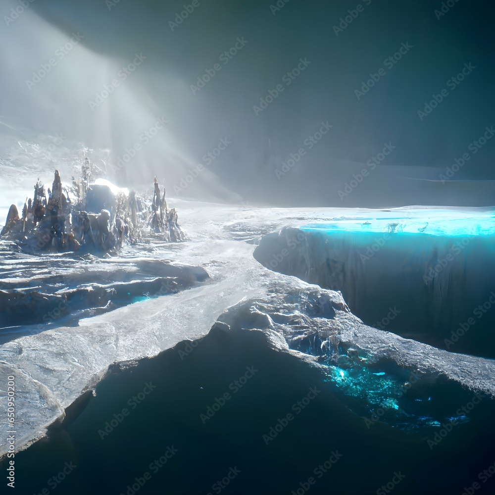 Ice World Unreal Engine 5 Ultra Realistic Volumetric Light Ray Tracing ...