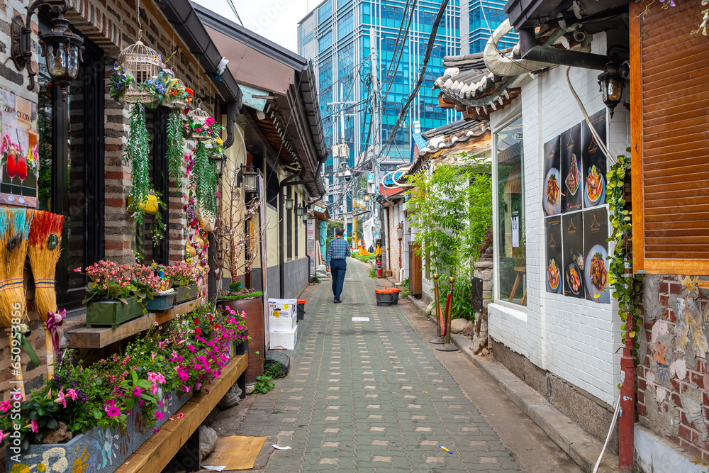 seoul, south korea. 3rd july, 2023: views of famous Myeong-Dong Walking ...