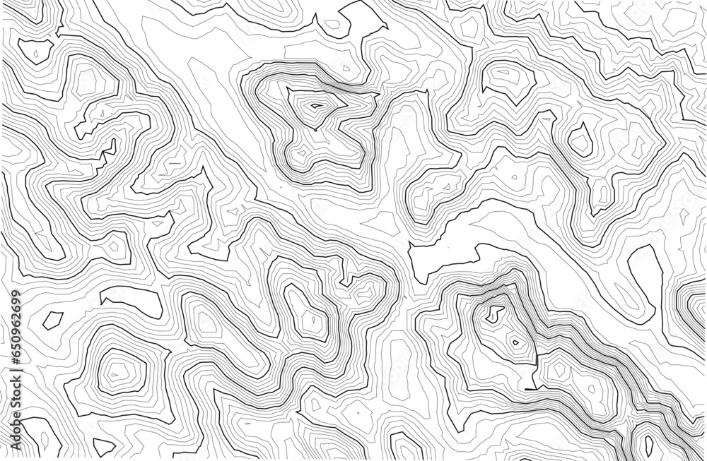 abstract pattern with lines. Topographic map background with terrains ...