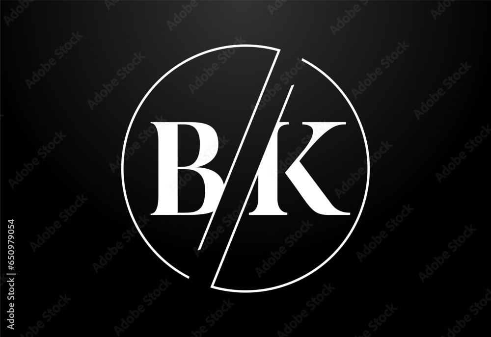 Initial Letter B K Logo Design Vector. Graphic Alphabet Symbol For ...