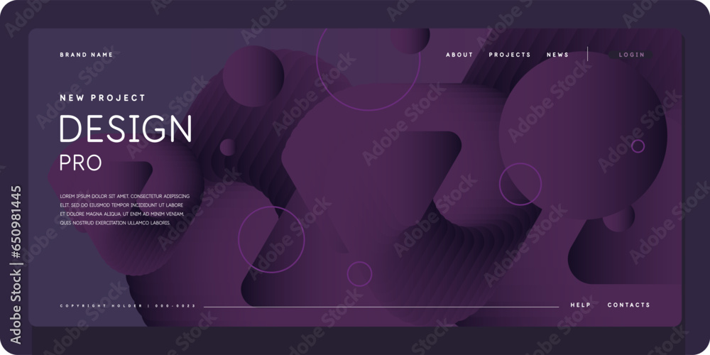 Template for the design and placement of text. Modern stylish graphics ...