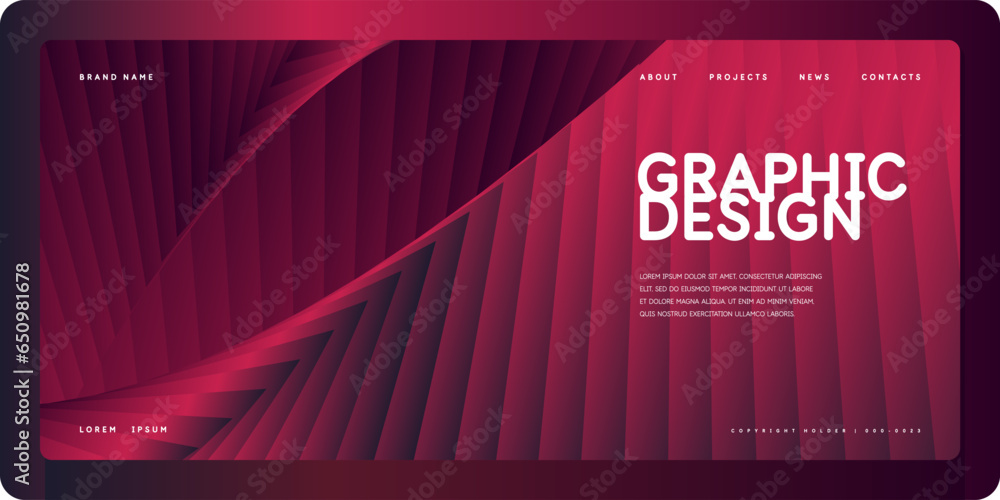 Template for the design and placement of text. Modern stylish graphics ...