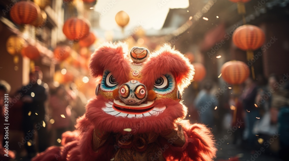 Chinese New Year is celebrated with dragon and lion dances, fireworks ...