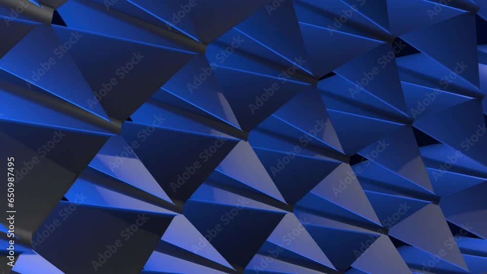 Looping sci-fi background with abstract 3d forms, realistic shadows and ...