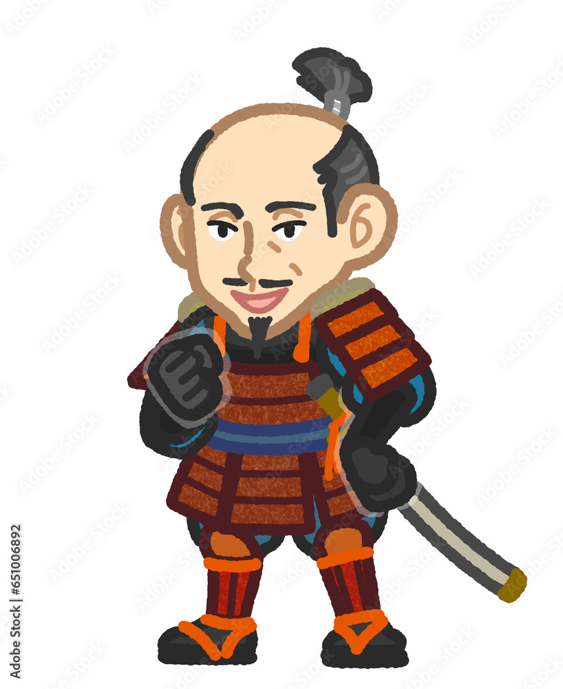 豊臣秀吉をイメージした武将のイラスト Stock イラスト | Adobe Stock