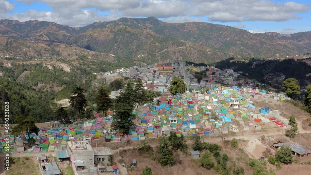 Comitancillo, San Marcos, Guatemala, Dron 4K, Dolly In, Del Cementerio ...