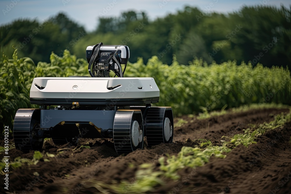 robot assistants in agriculture Technology concept . Smart robotic ...