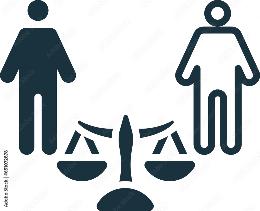 Racial justice icon. Monochrome simple sign from social causes and ...