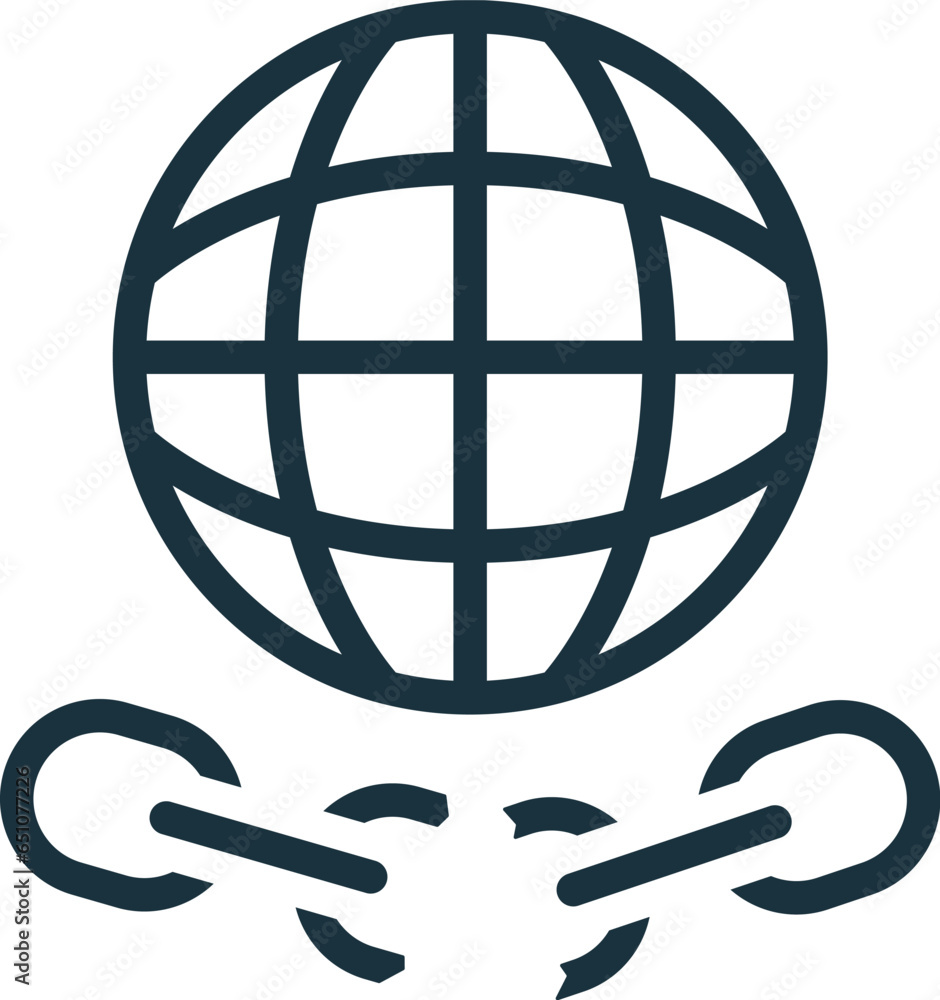 Internet freedom icon. Monochrome simple sign from social causes and ...