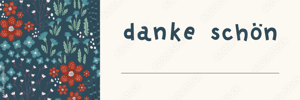 German gratitude lettering "danke schon", in English means "thank you ...