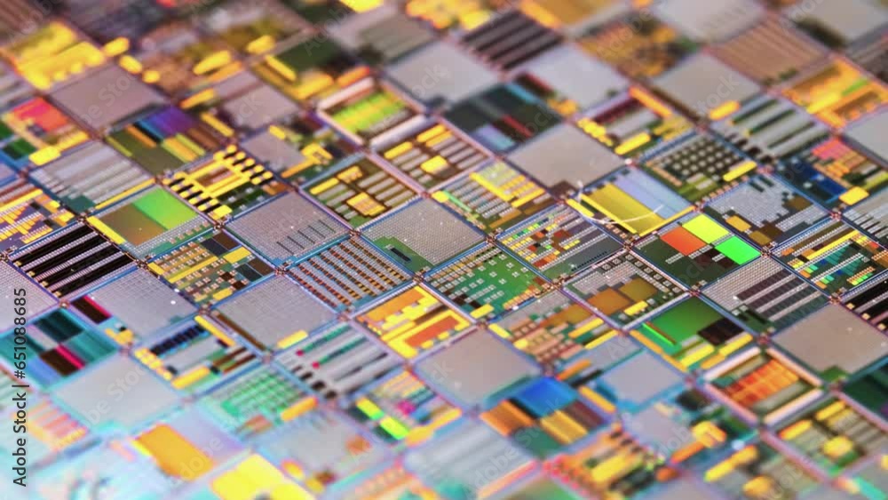 Silicon semiconductor wafer close-up. In electronics, a wafer also ...