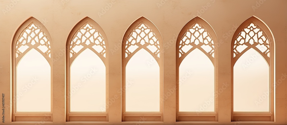 Islamic border collection featuring oriental style windows and arches ...