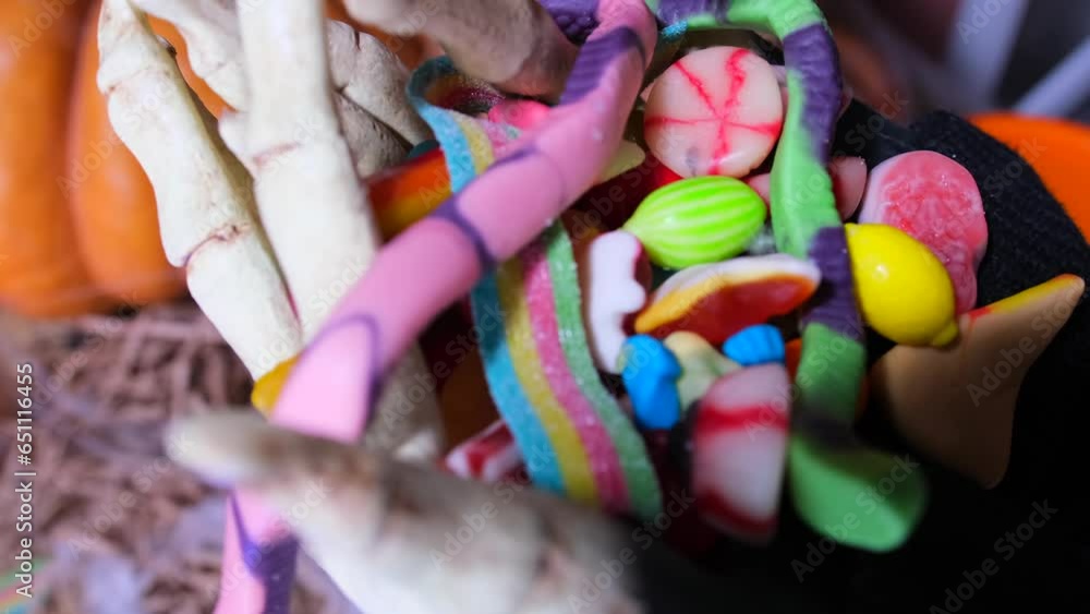 Game trick or treat for Happy Halloween, begging for sweets from ...