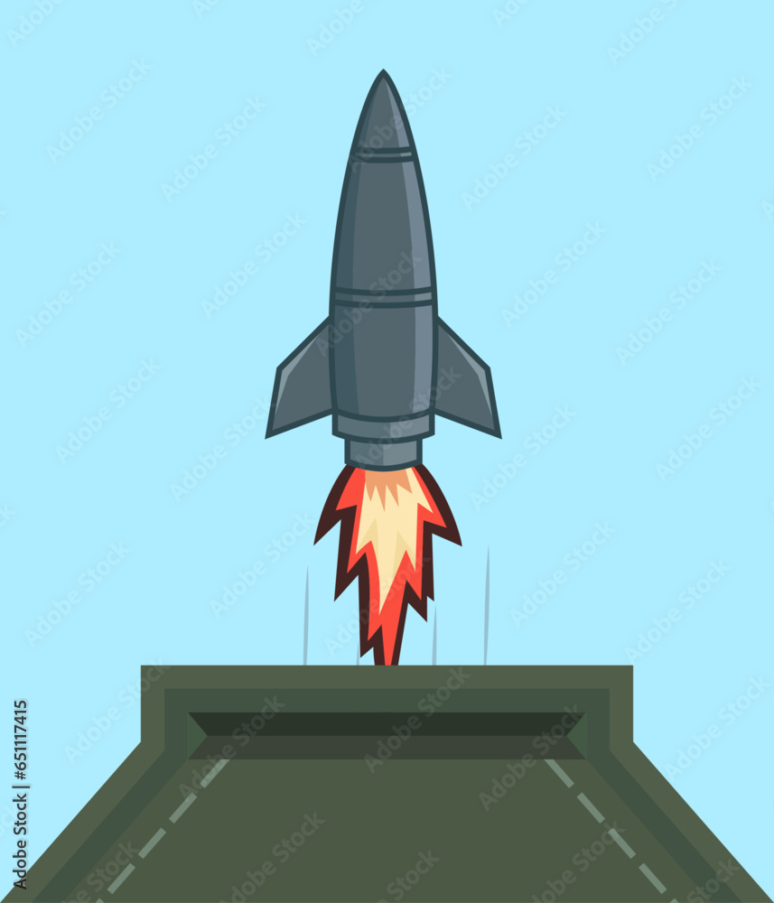 nuclear missile silo vector illustration , Missile launch facility ...