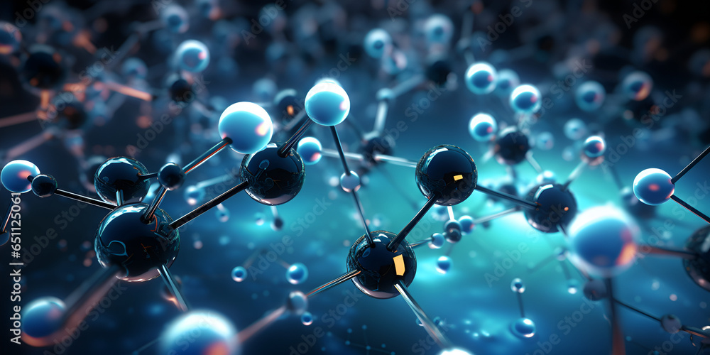 3d illustration molecule structure. scientific medical background with ...