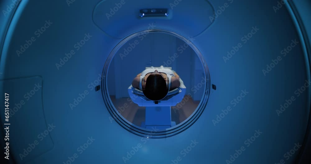 In the Medical Laboratory, Footage of an Anonymous Female Patient Lying ...