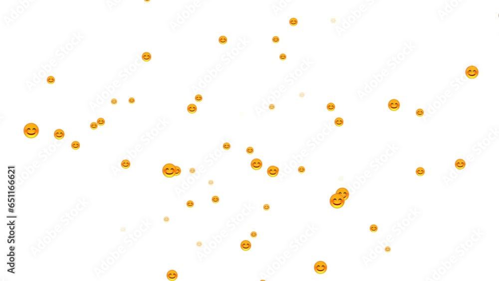 Moving Emoji Symbols, Emoticons, Smile Icons Background Animation ...