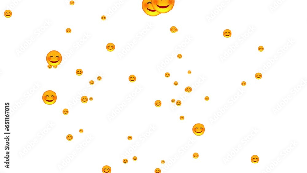 Moving Emoji Symbols, Emoticons, Smile Icons Background Animation ...