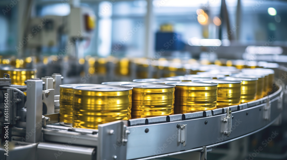 Production of canned jars in a factory Stock Photo | Adobe Stock