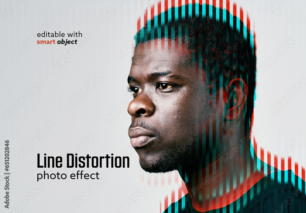 Line Distorion Effect Stock Template | Adobe Stock