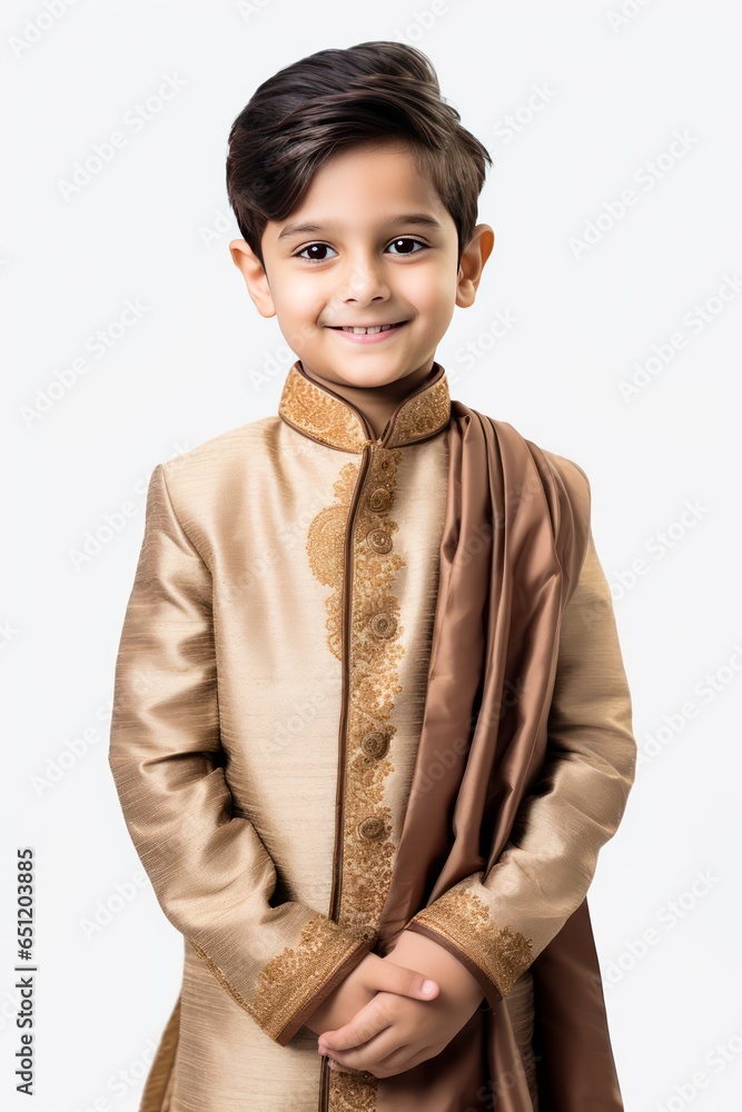 Handsome Boy in Traditional Indian Clothing, Achkan and Churidar Exude ...