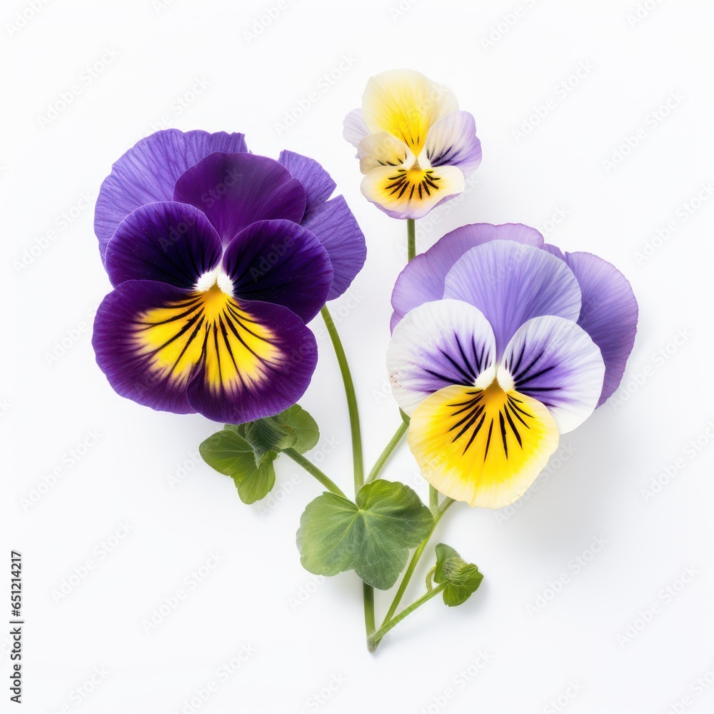 Twin Pansy blooms showcasing their captivating beauty with distinct ...