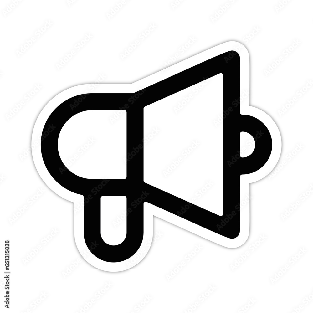 picto logo icones et symbole haut parleur porte voix annonce gras ...