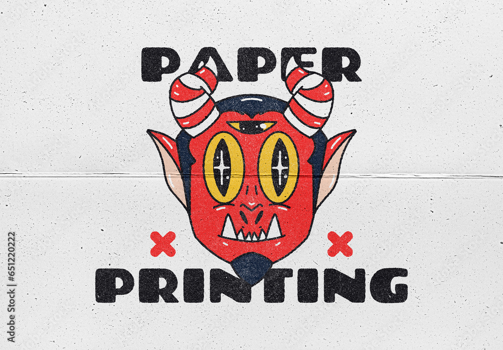 Craft Paper Printing Logo Mockup Stock Template | Adobe Stock