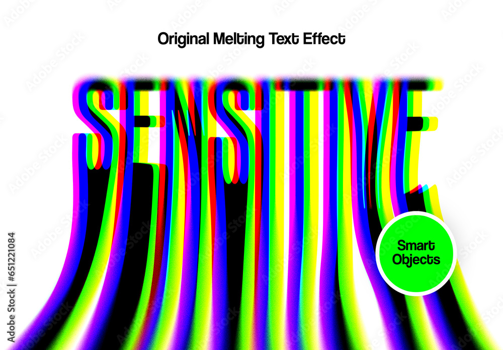 Liquid Melting Text Effect Mockup Stock Template | Adobe Stock