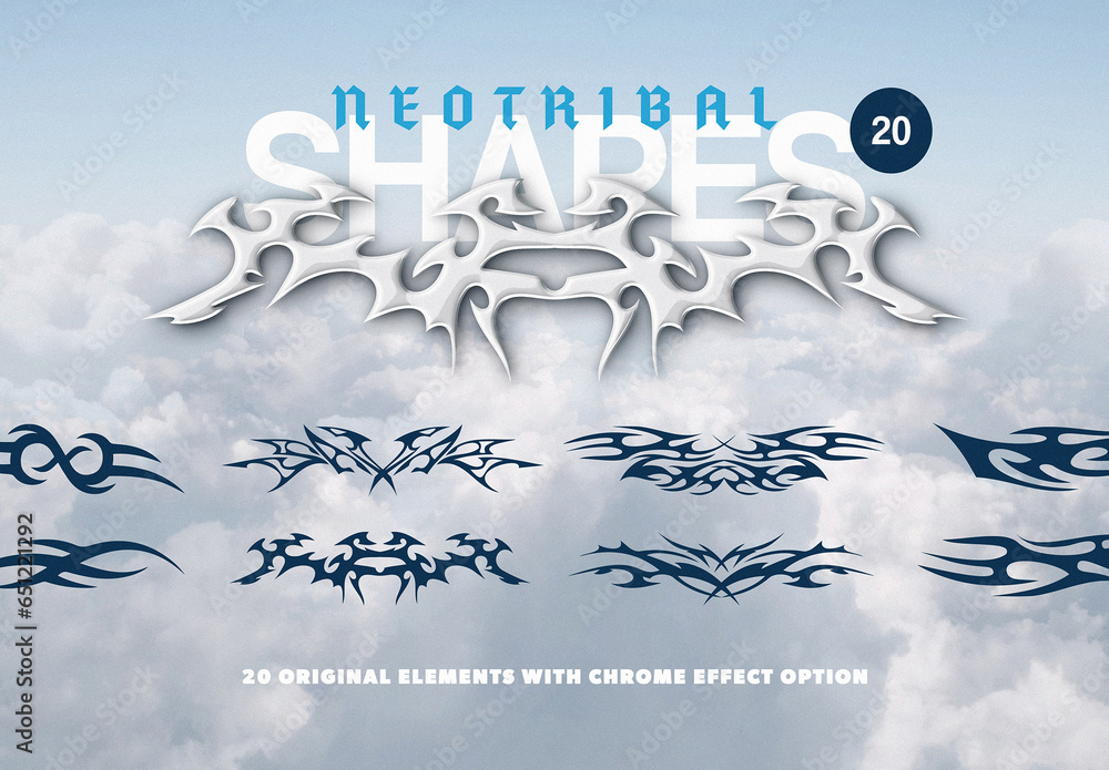 Neo Tribal Photo Effect Mockup Stock Template | Adobe Stock