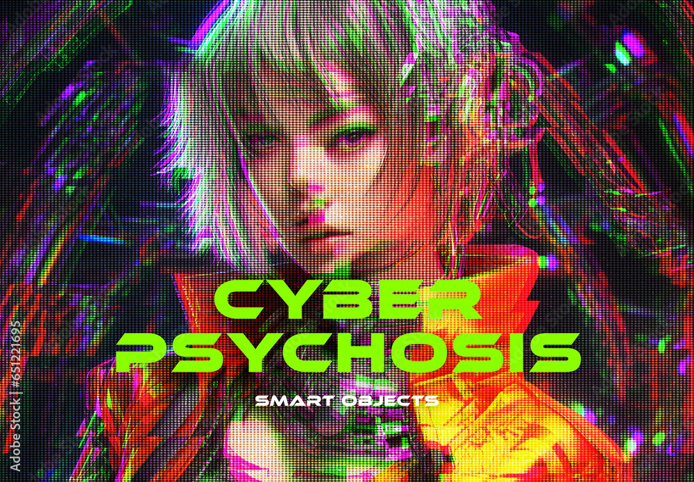 Psychosis Distortion Photo Effect Mockup With Generative AI Preview ...