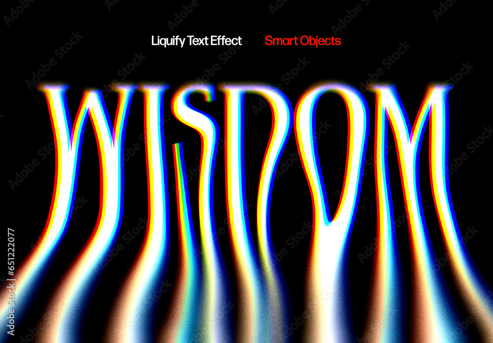 Trippy Melting Text Effect Mockup Stock Template | Adobe Stock