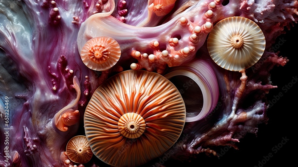 Marine reef texture in tropical colors. Fantasy underwater corals ...