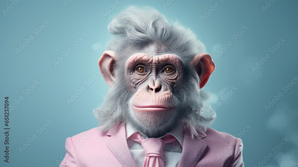 Fancy Monkey, advertising photography, Pastel color palette background ...