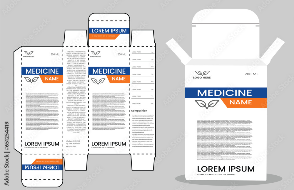 Box design. Box packaging die-cut template design. Packaging template ...