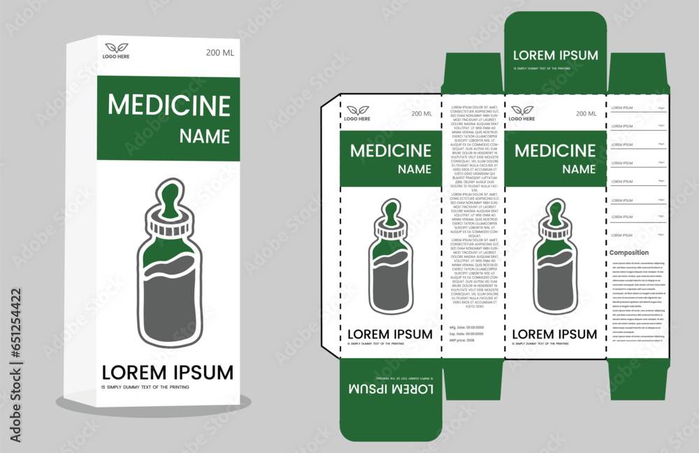 Box design. Box packaging die-cut template design. Packaging template ...