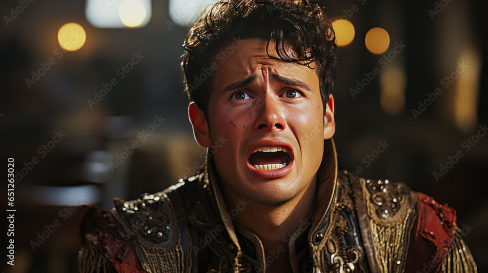 Captivating moment of a frustrated bullfighter, showcasing his vexed ...