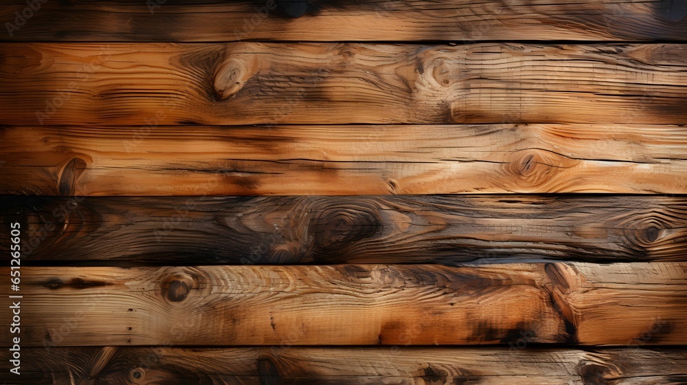 Wood background banner panorama- Brown acoustic panels, wooden boards ...