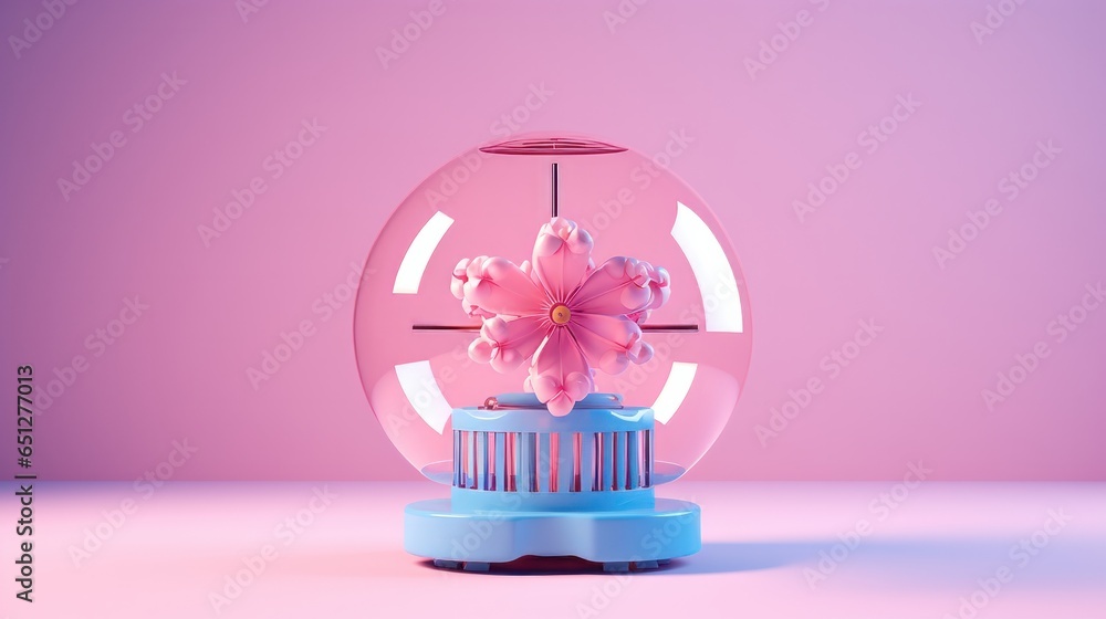 A pink thermonuclear atomic bomb with a soft, Gen Z kitsch aesthetic ...