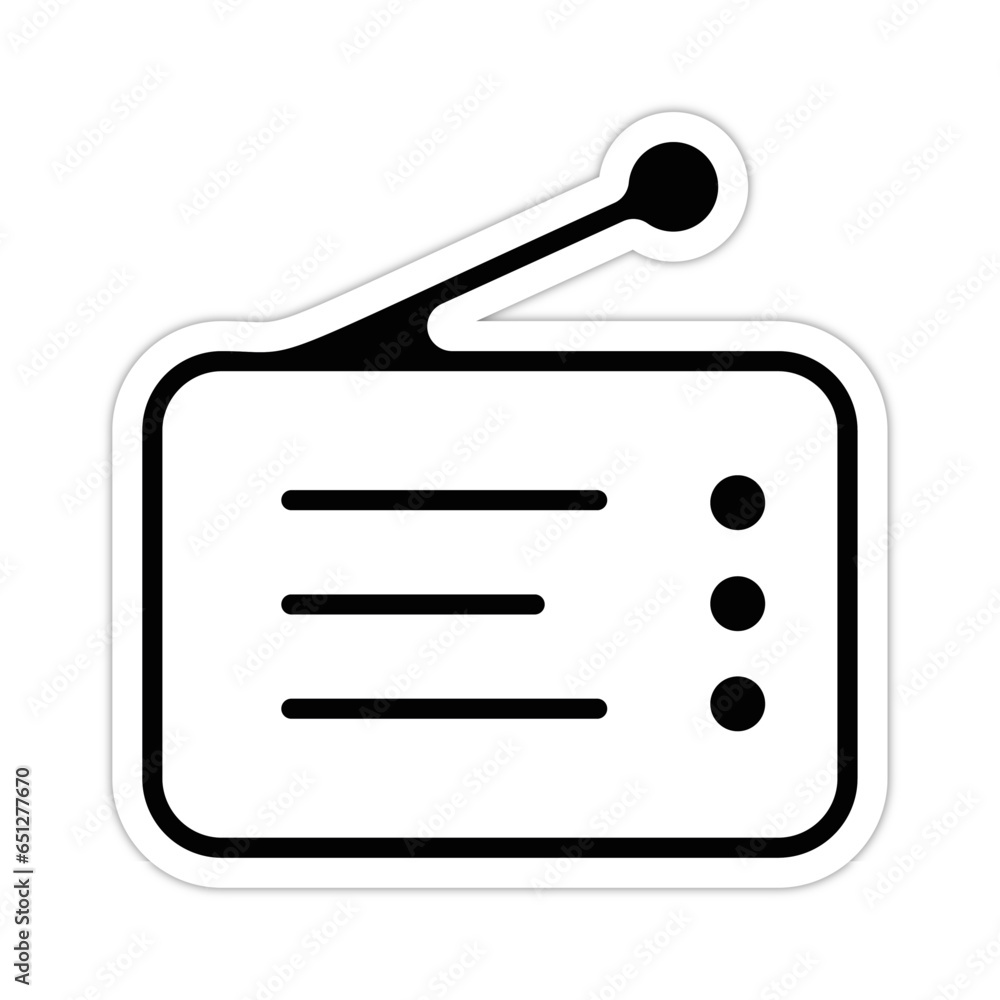 picto logo icones et symbole radio epais relief Stock Vector | Adobe Stock