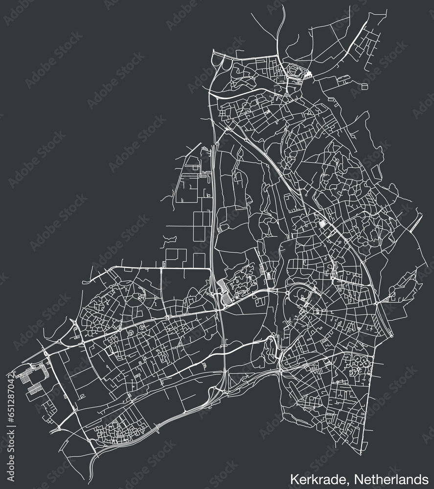 Detailed hand-drawn navigational urban street roads map of the Dutch ...