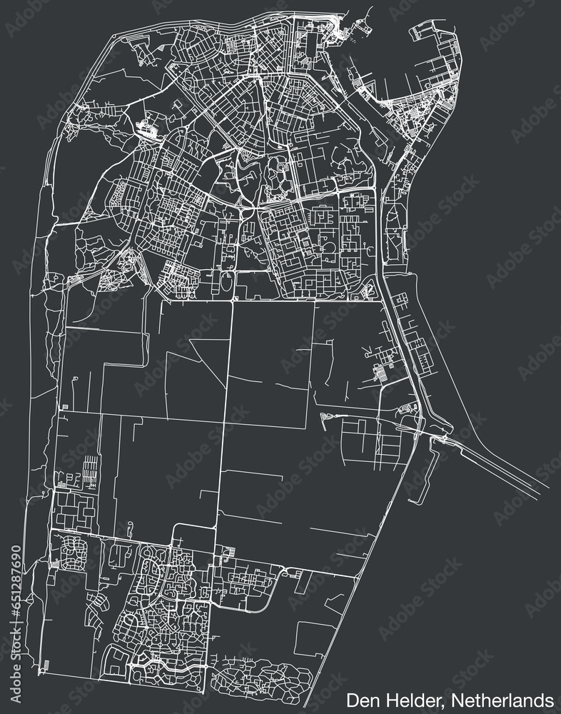 Vecteur Stock Detailed hand-drawn navigational urban street roads map ...